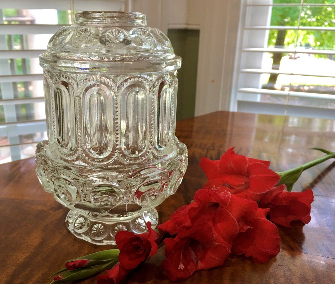 LE Smith Clear Moon and Stars Fairy Lamp. Two Piece Glass Fairy Light ...