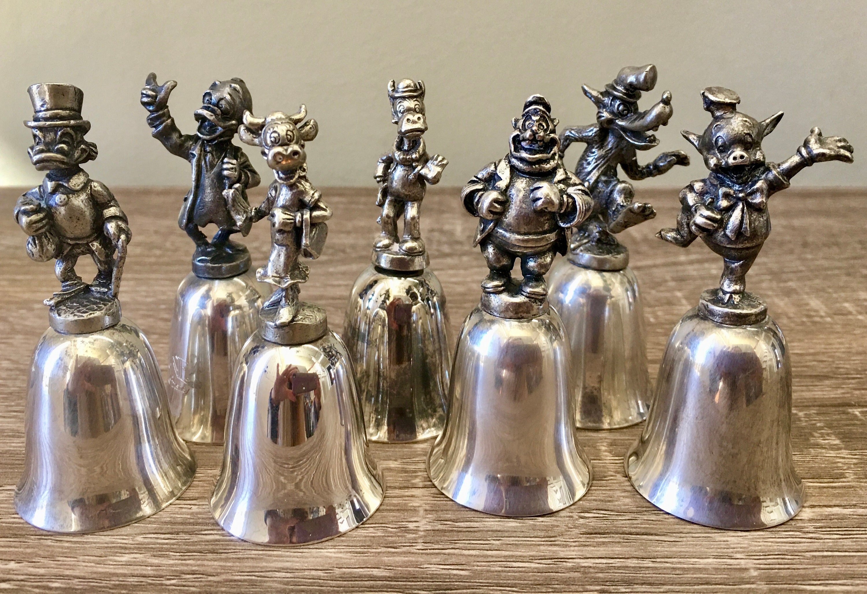 New England Collectors Society Silver Plated Disney Bells. - Etsy