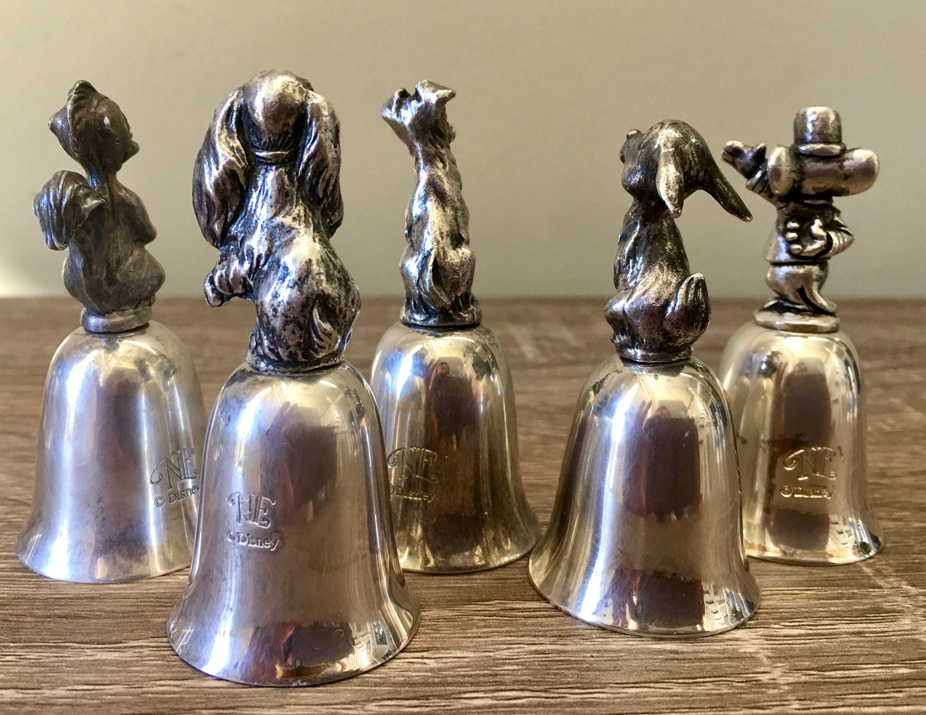 New England Collectors Society Silver Plated Disney Bells. - Etsy