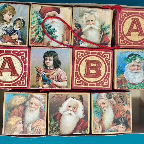 Wood Block Santa - Etsy