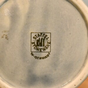 Salt Glazed Staffel Stoneware West Germany Ceramic Pottery Bottle With ...