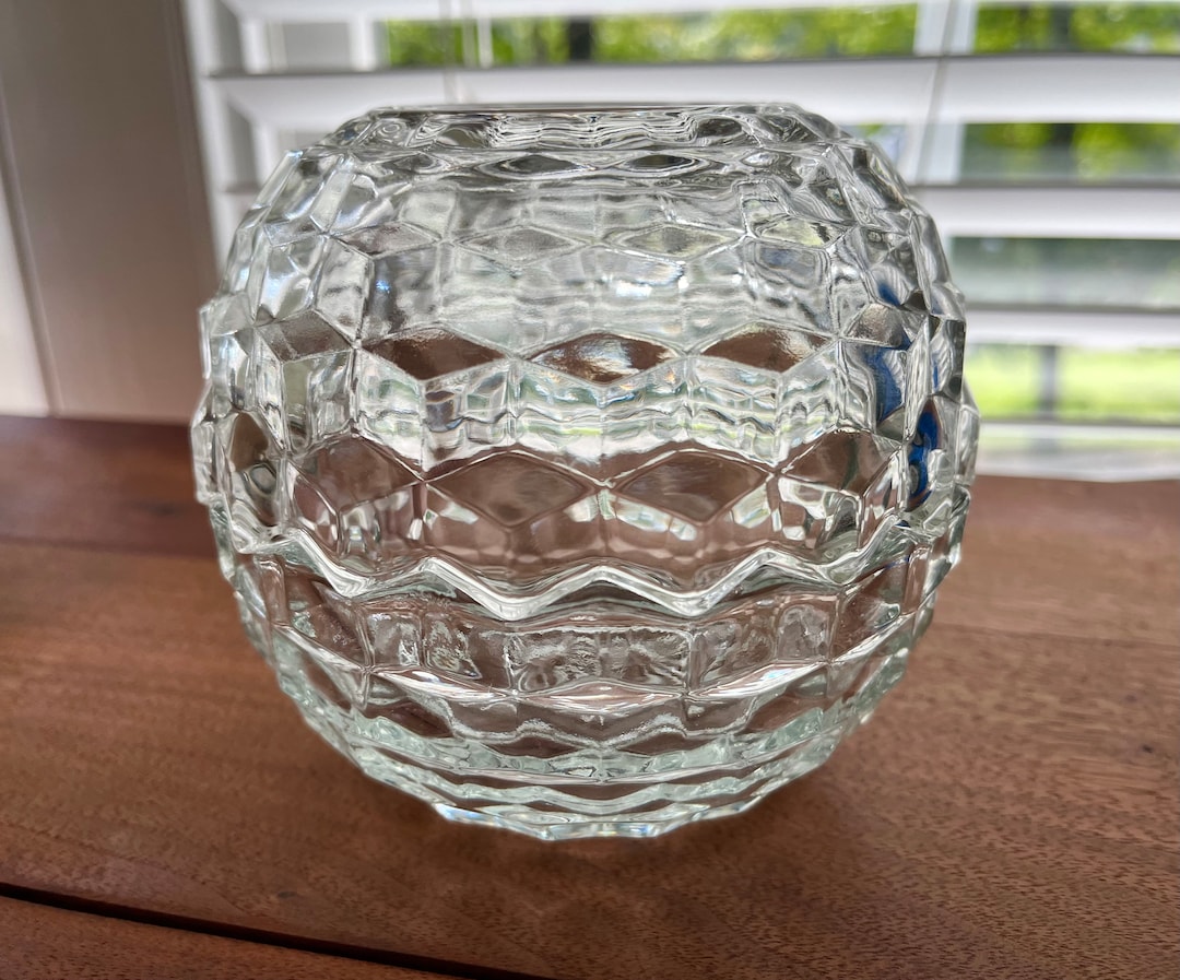 Homco Clear Fairy Light Lamp. Diamond Point Sphere Round Two Piece ...