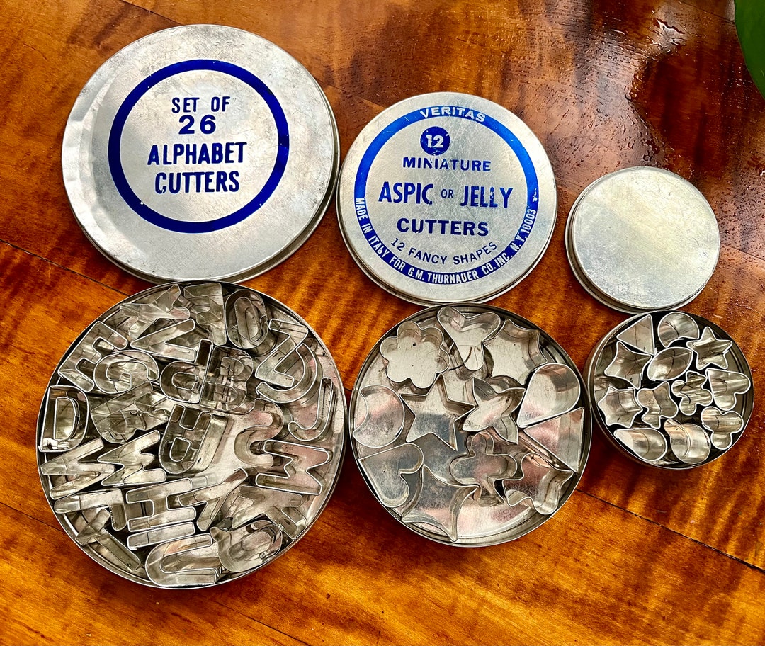 Vintage Italian Cookie Cutters, Alphabet & Shaped Metal Cutters - Etsy