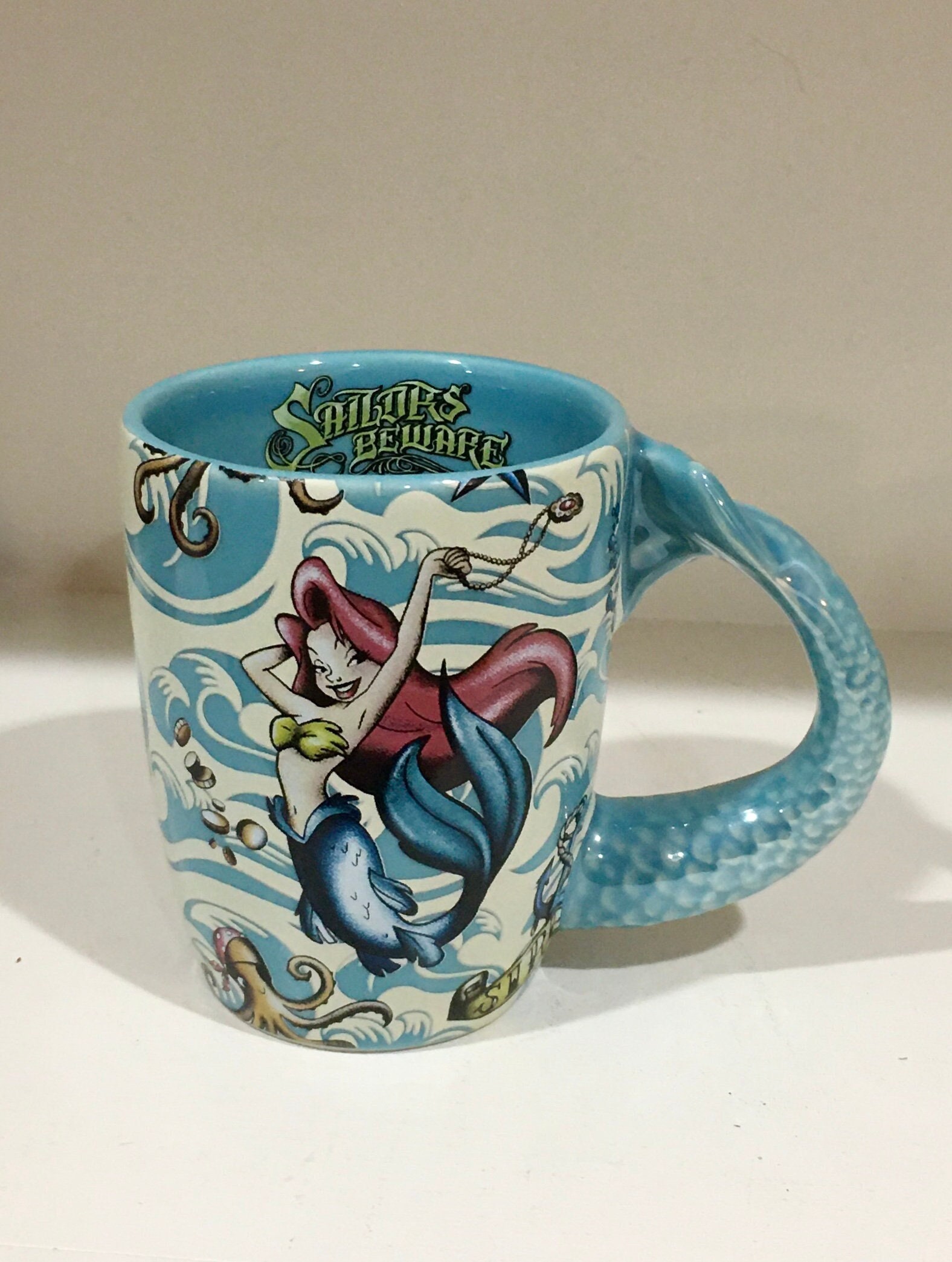 Disney Ariel Siren Mug. Mermaid Tail Handle Walt Disney Coffee - Etsy