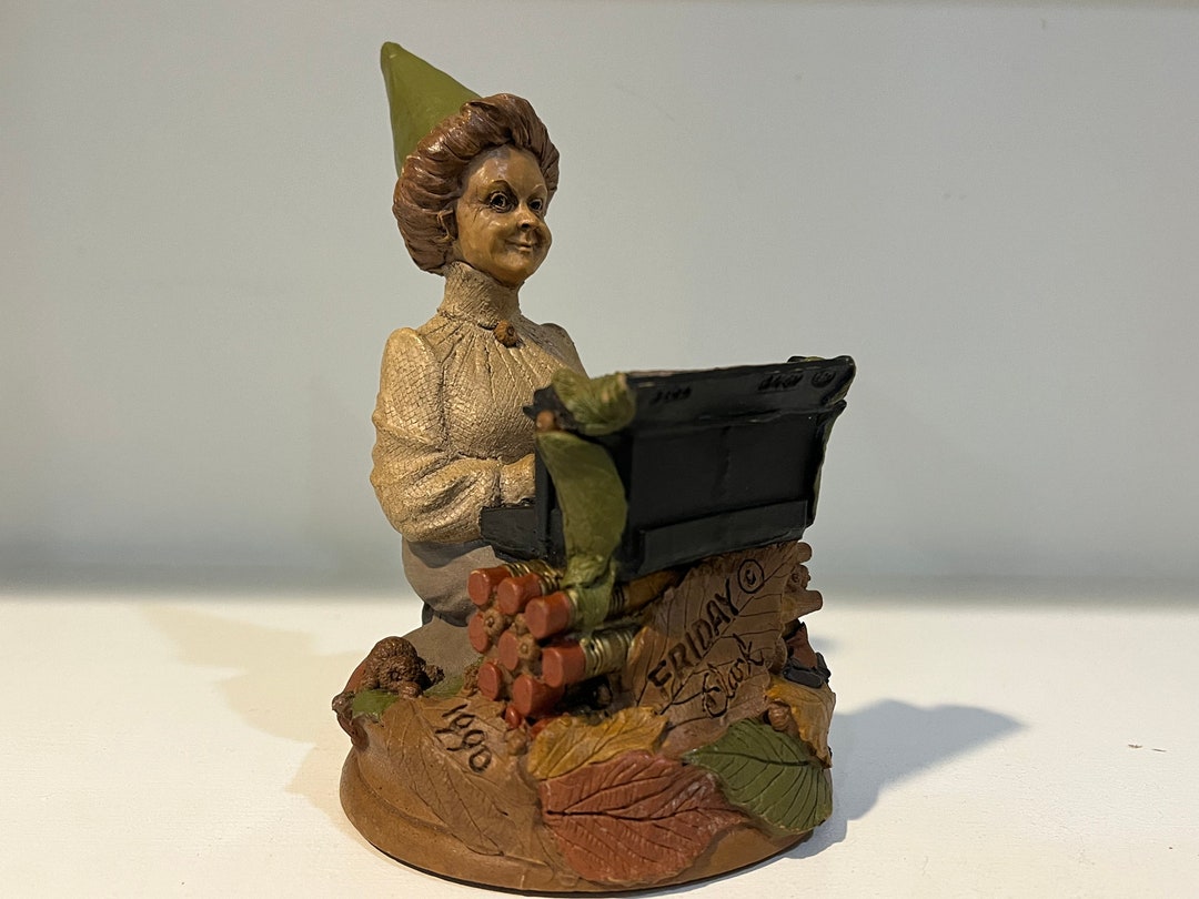 Tom Clark Friday TGIF Gnome 1990. Elf Secretary With Typewriter and ...