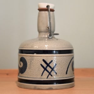 Salt Glazed Staffel Stoneware West Germany Ceramic Pottery Bottle With ...