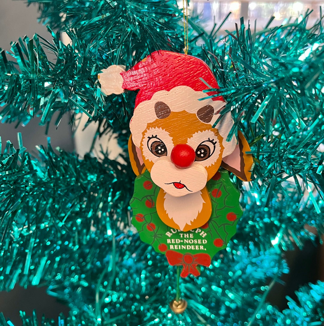 Rudolph Wooden Pull String Jumping Jack Ornament . Kurt Adler 1987 ...