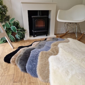Limited Edition Short Fur Sheepskin Shearling Rug or Chair Throw ...