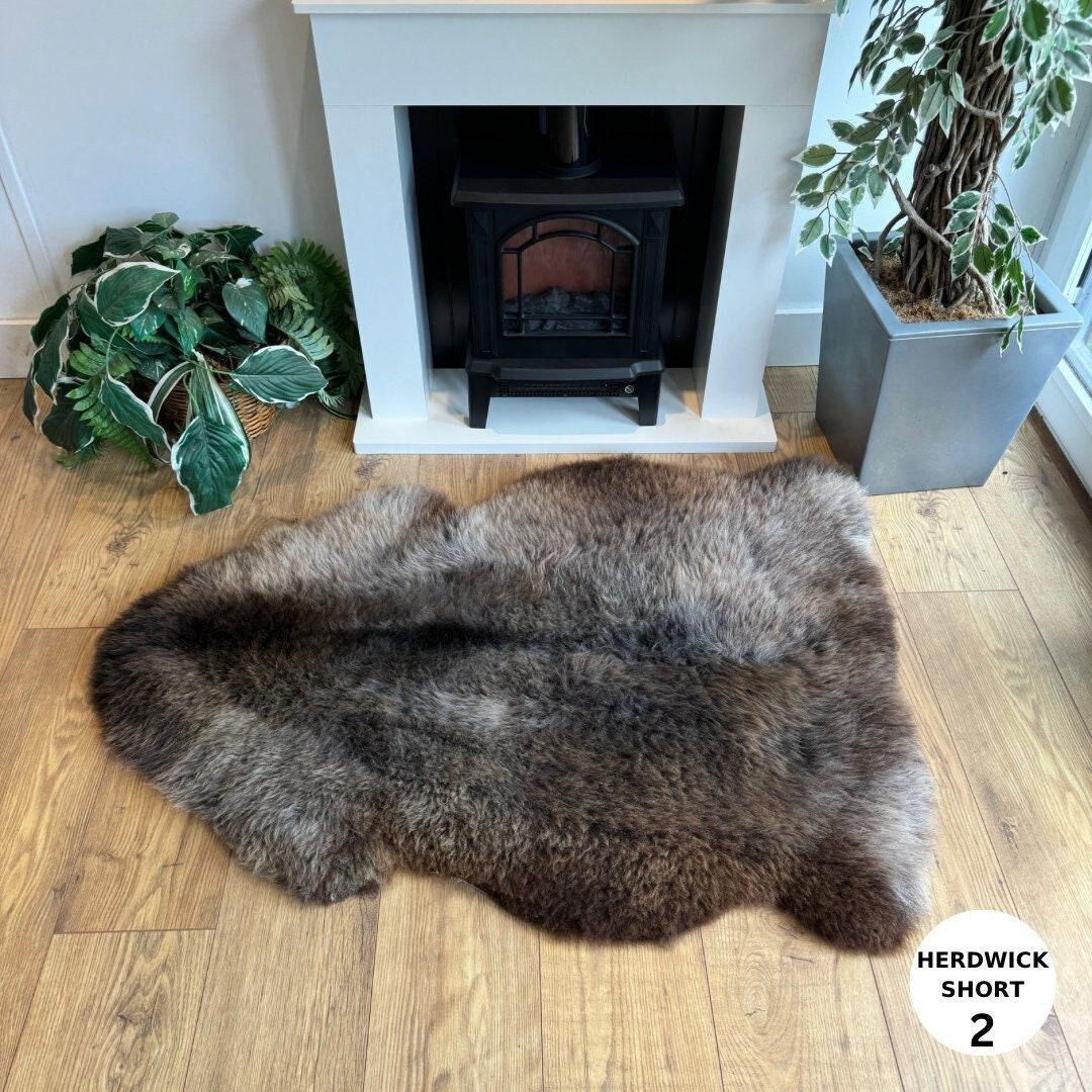 Supersize 100% British Undyed Rare Breed Herdwick Sheepskin Rugs ...