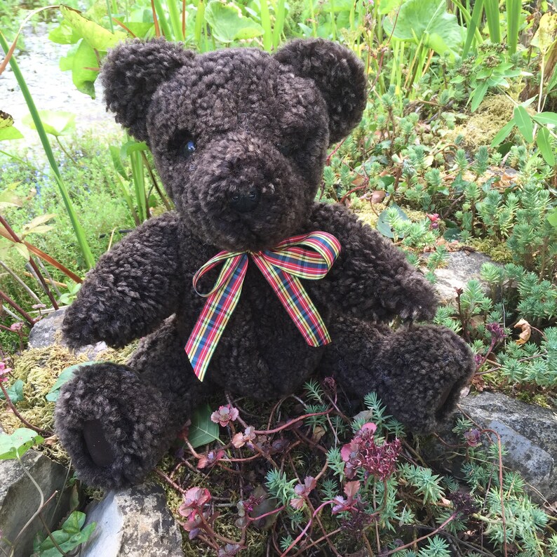Mr Barnaby Bear Sheepland British Genuine Sheepskin Etsy