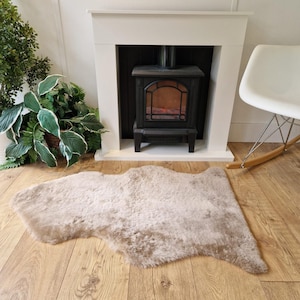 Limited Edition Short Fur Sheepskin Shearling Rug or Chair Throw ...