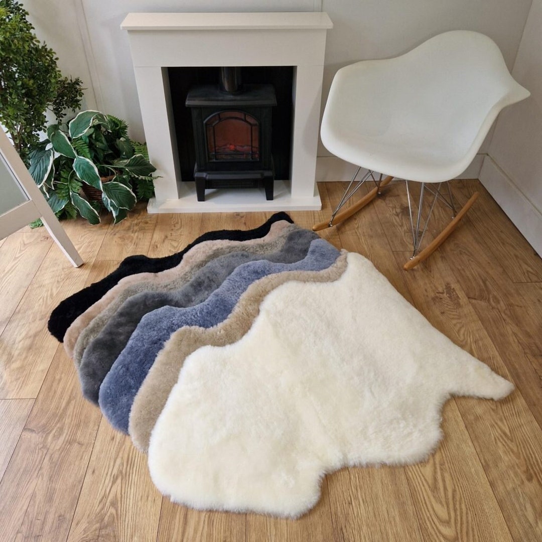 Limited Edition Short Fur Sheepskin Shearling Rug or Chair Throw ...
