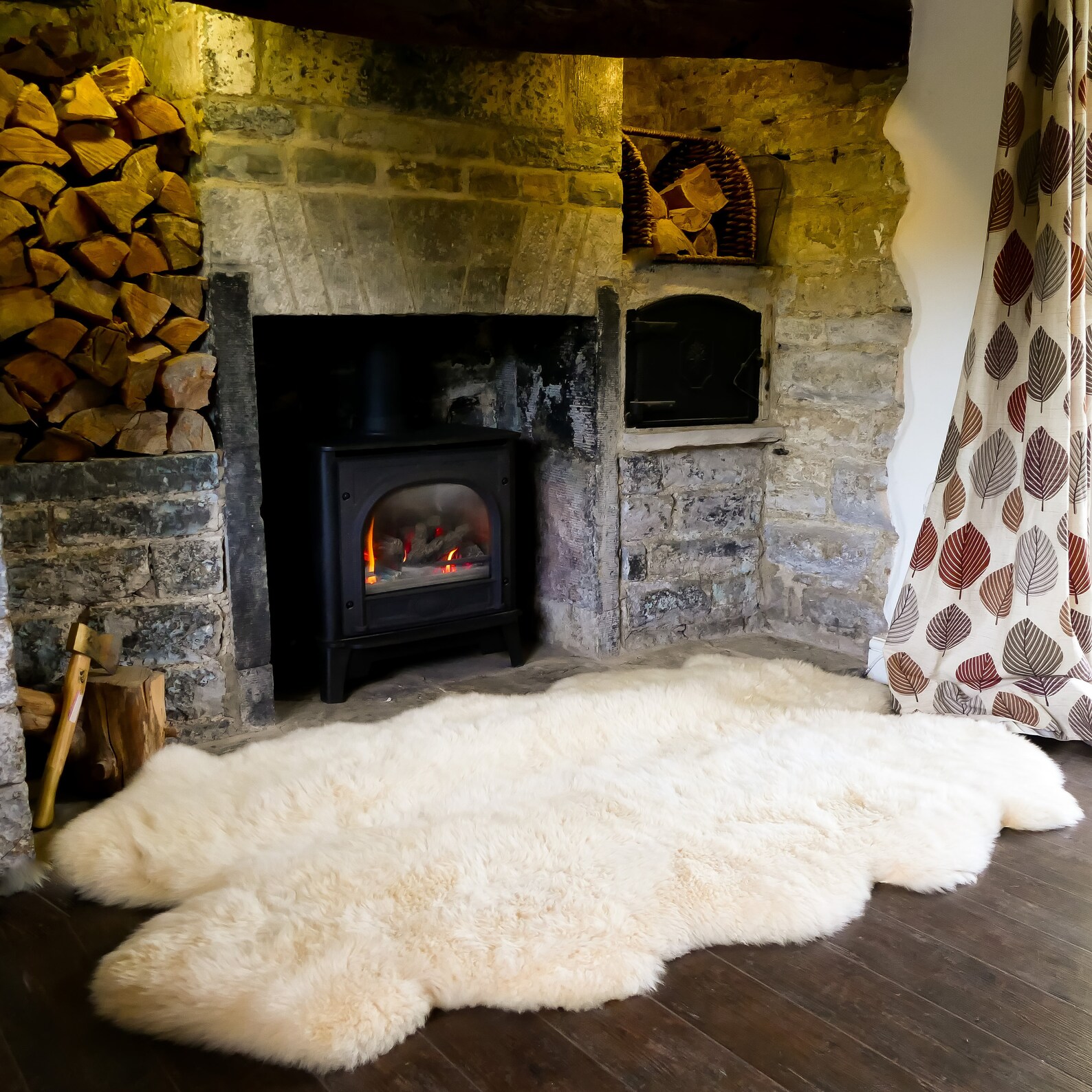 Sheepland Quad Sheepskin Fur Rug - Various Colours - Etsy UK