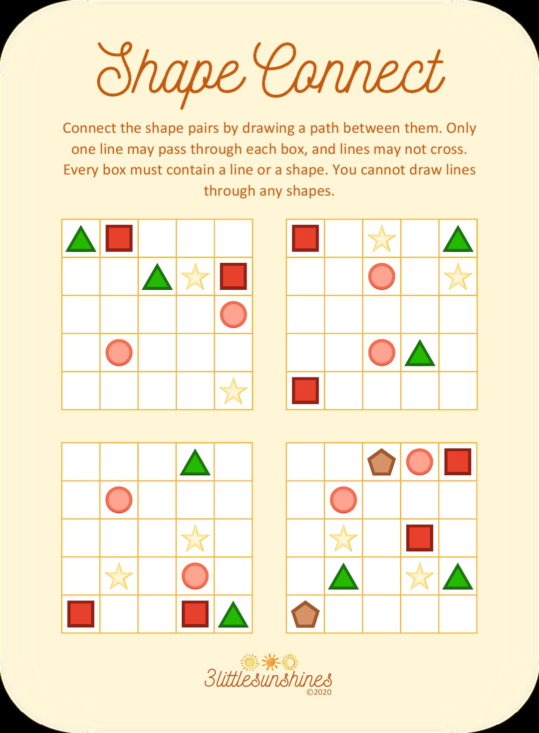 Shape Connect & Math Squares Bundle - Etsy