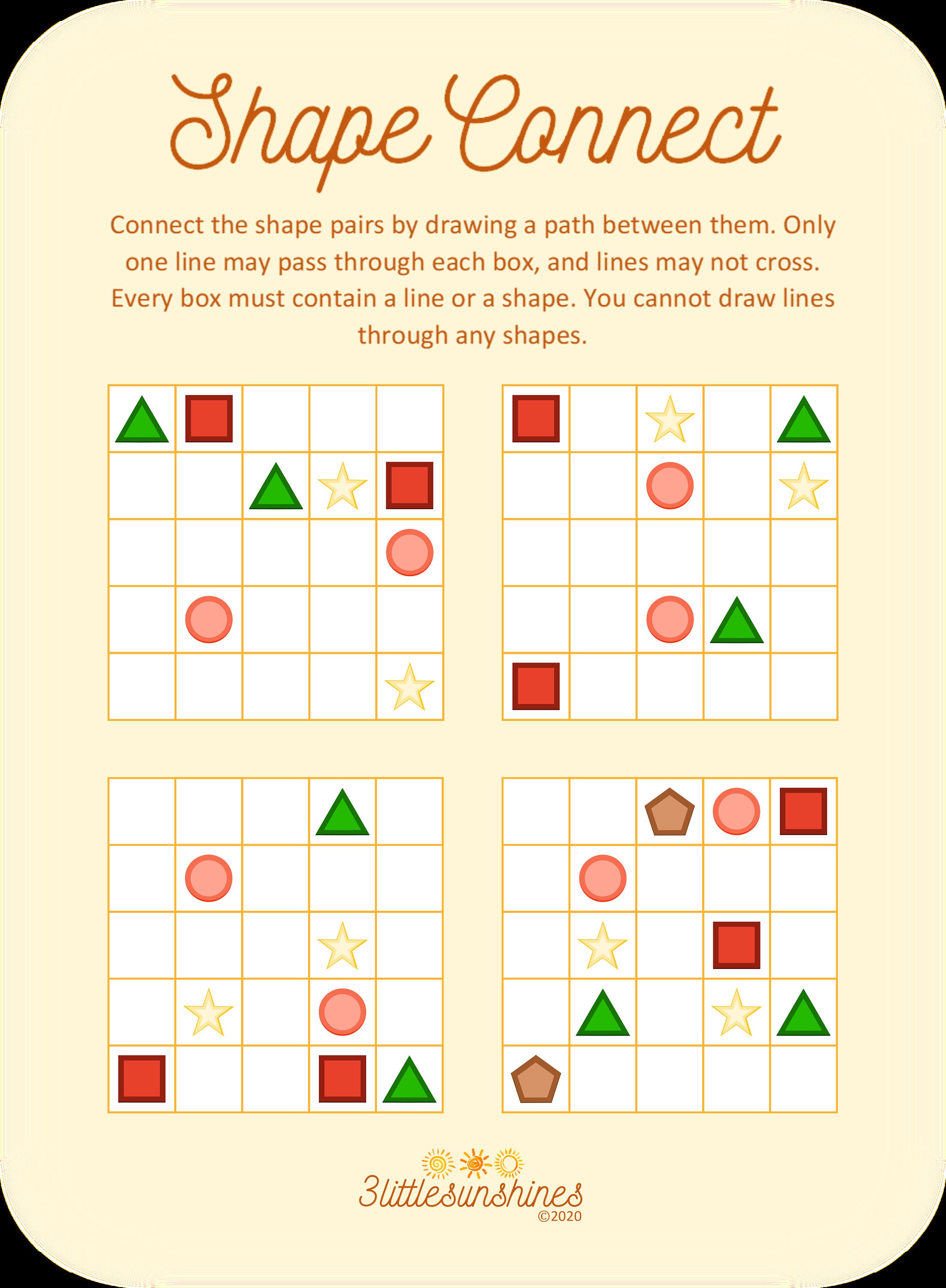 Shape Connect & Math Squares Bundle - Etsy