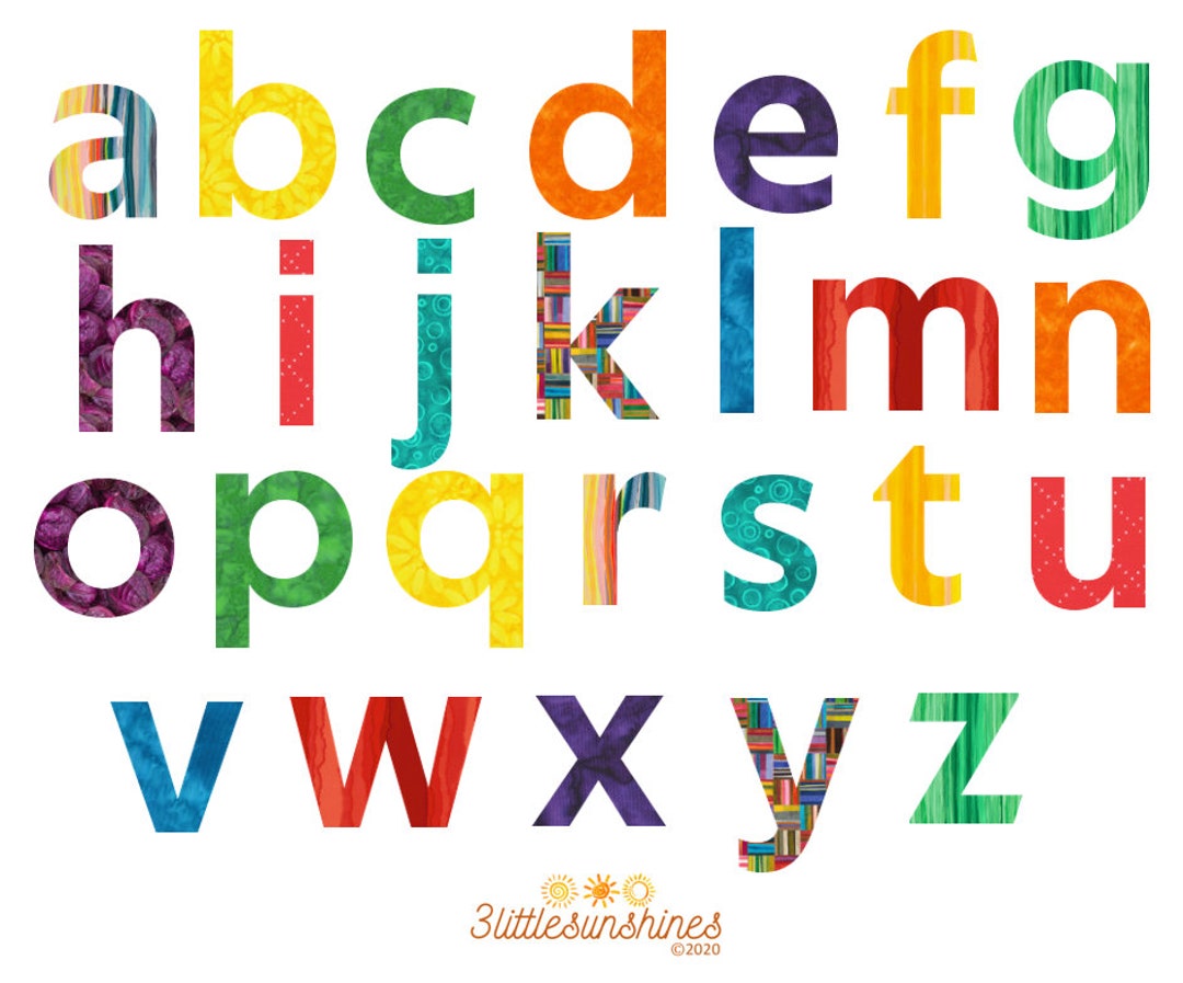 ABC Wall Letter Cutouts - Lower Case Pattern #2 - Etsy