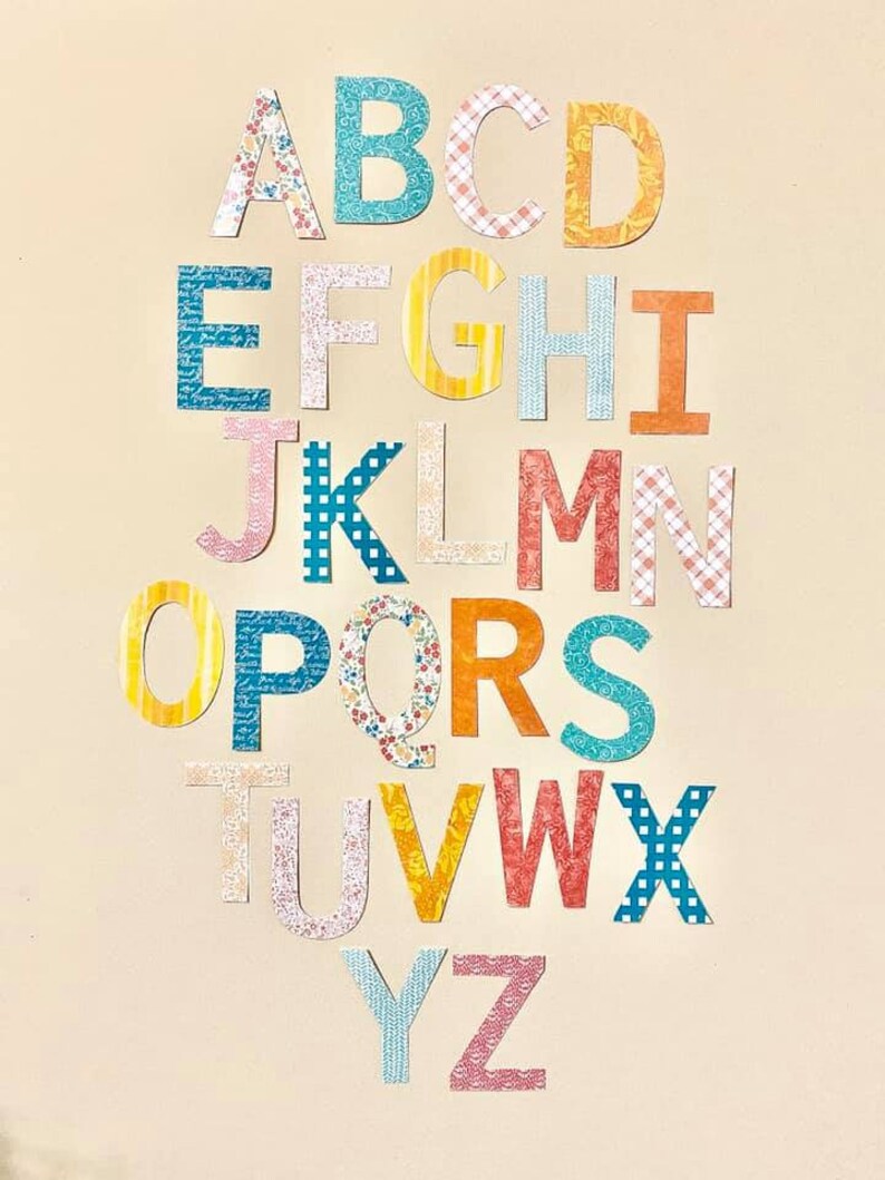ABC Wall Letter Cutouts - Upper Case Pattern #3 - Etsy