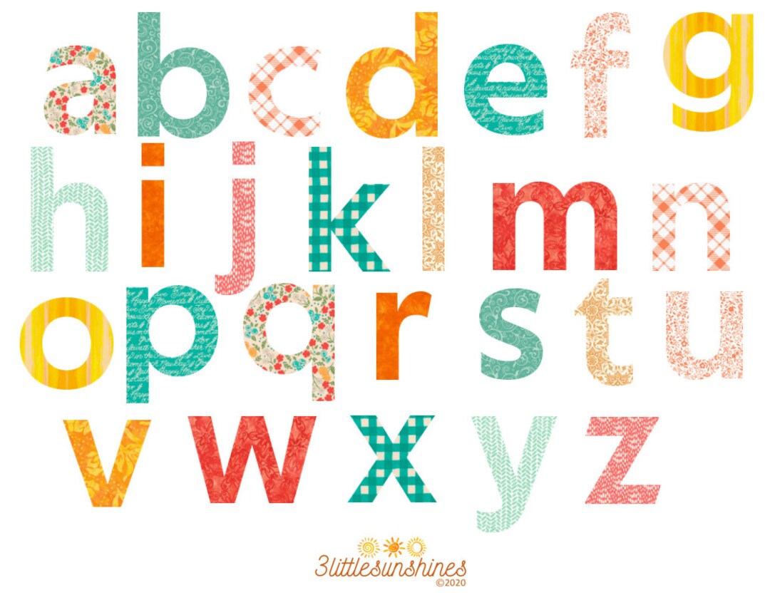 ABC Wall Letter Cutouts - Lower Case Pattern #3 - Etsy