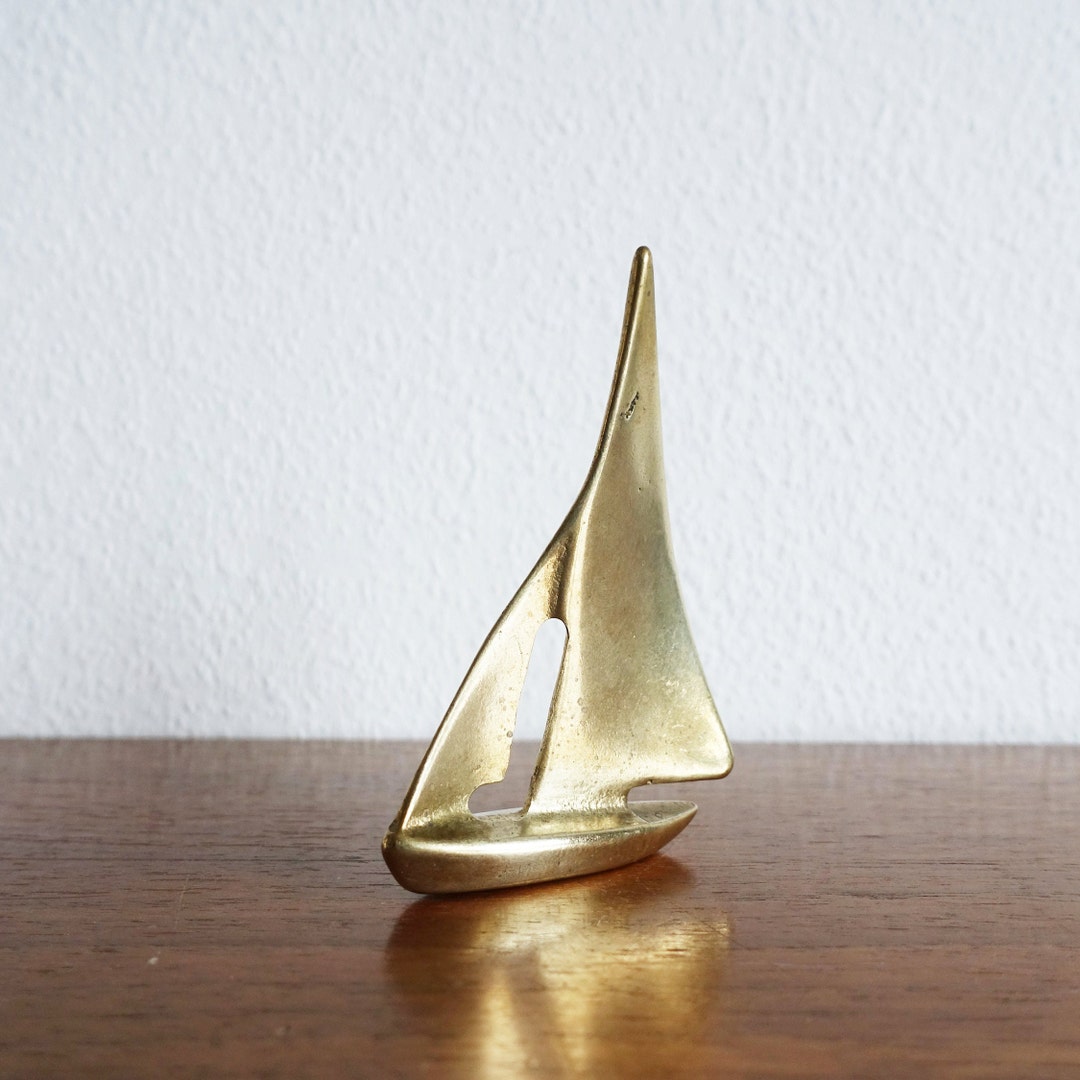 Ship Boat Brass Gold Colored Sailing Ship Decoration 50s 60s - Etsy