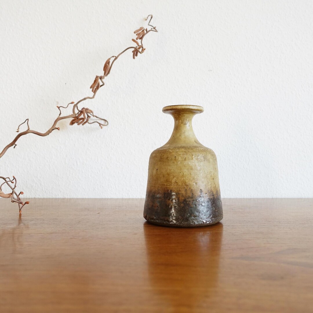 Rudi Stahl Vase Brown Beige Ceramic Form 7064/14 Handmade 60s Vintage ...