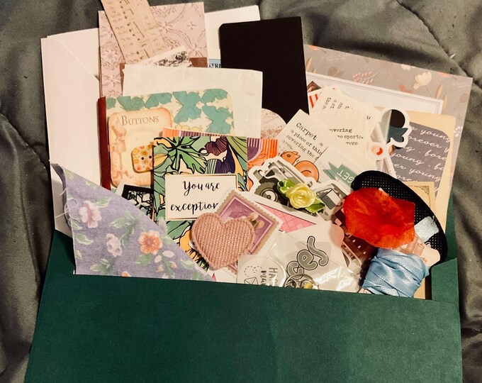 Mystery Happy Snail Mail Envelope Pen Pal Snail Mail Stationary Washi ...