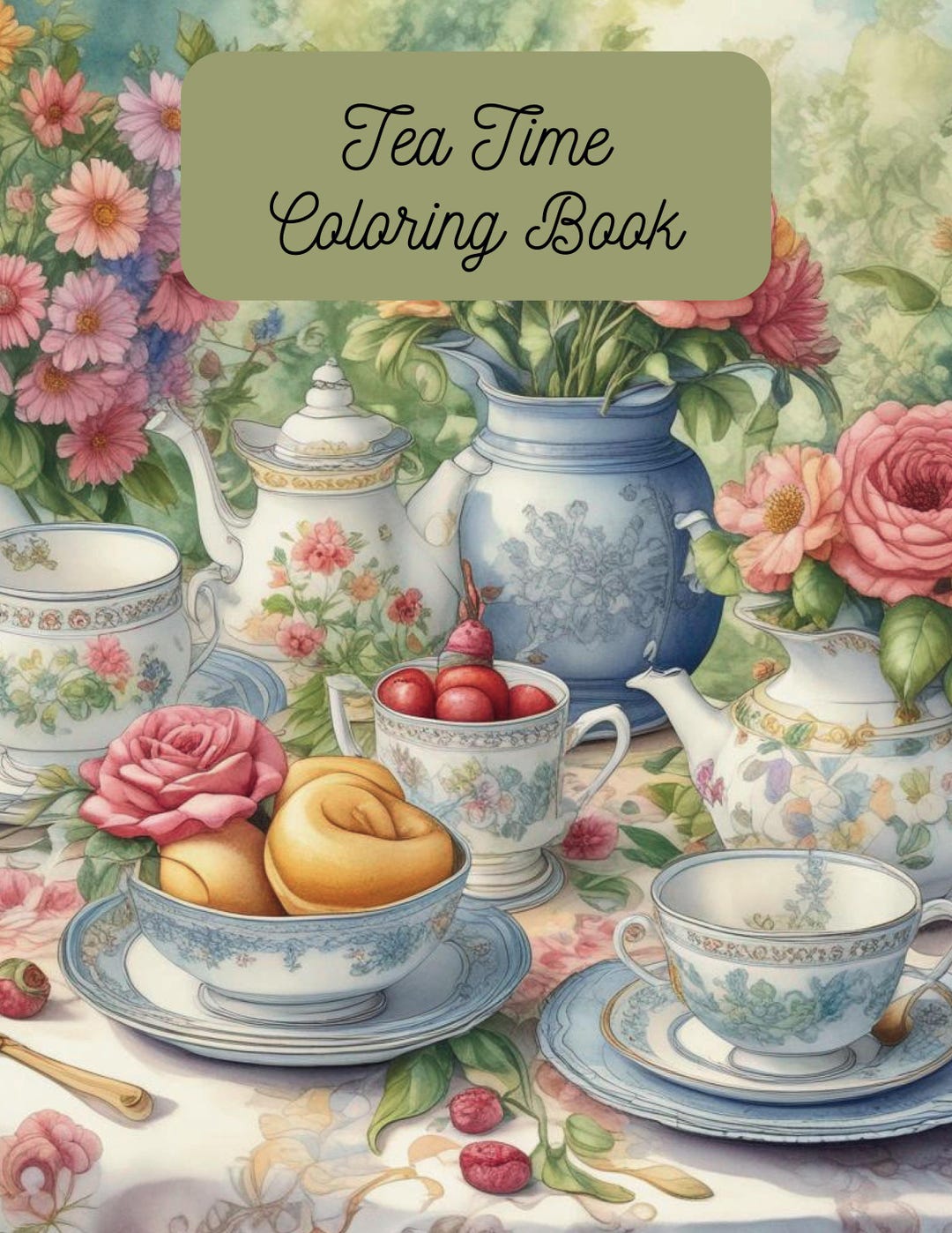 Tea Time Coloring Book With Tea Quotes and Sayings - Etsy