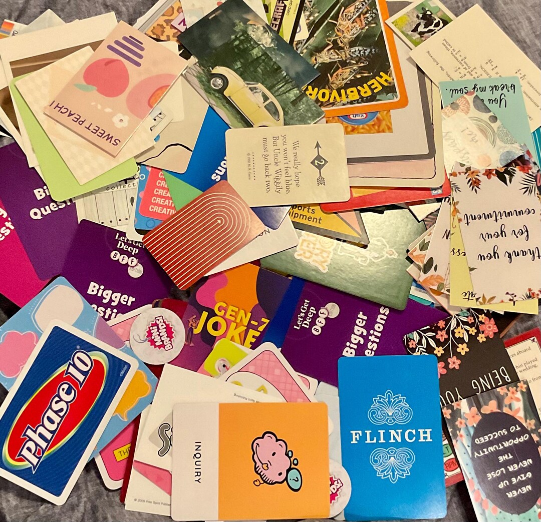Game Playing Cards Ephemera Penpal Happy Mail Tag Activity Games ...