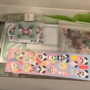 Kawaii Panda Stationery Theme Binder Set Includes Binder, Dividers ...