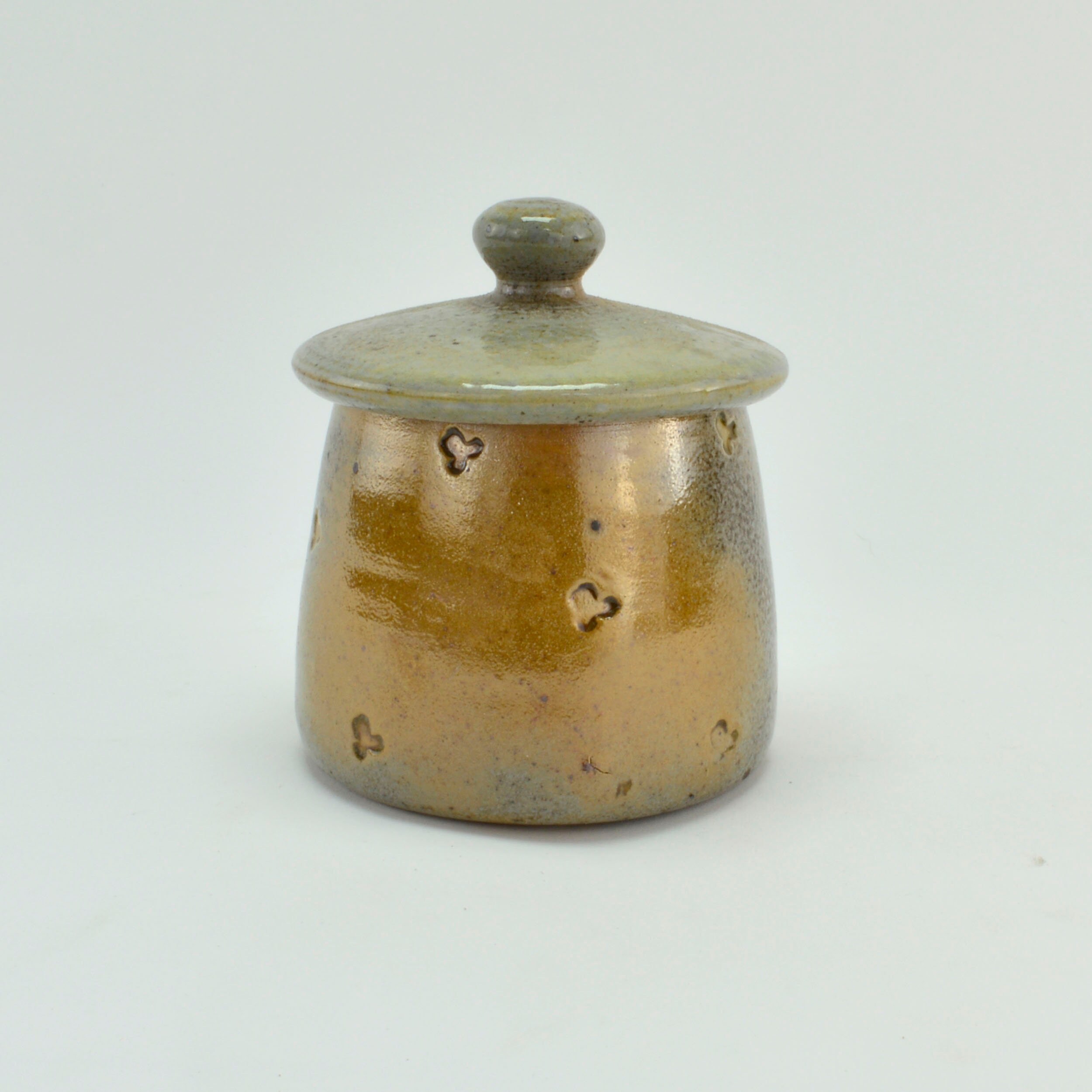 Kitchen Storage soda glazed small lidded jar wood fired Home & Living ...