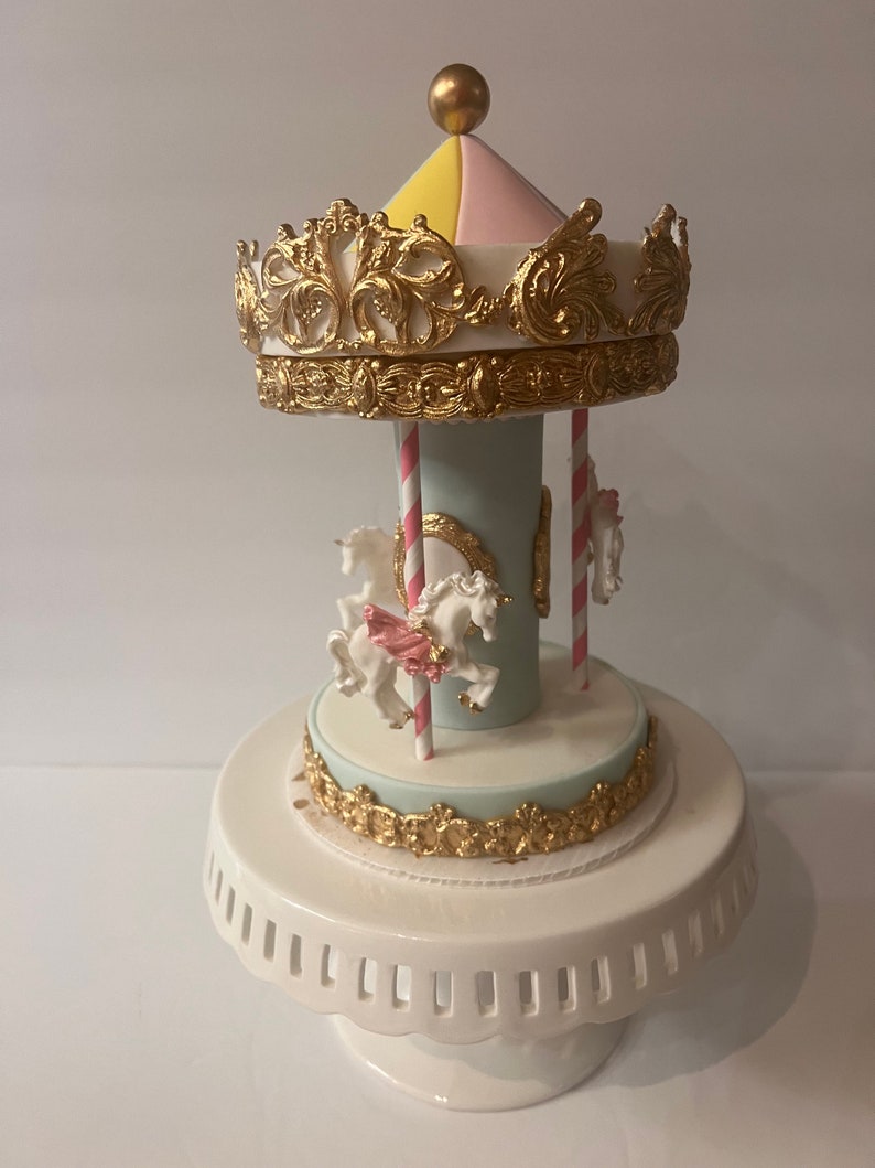 Carousel Cake Topper With Spinning Base - Etsy