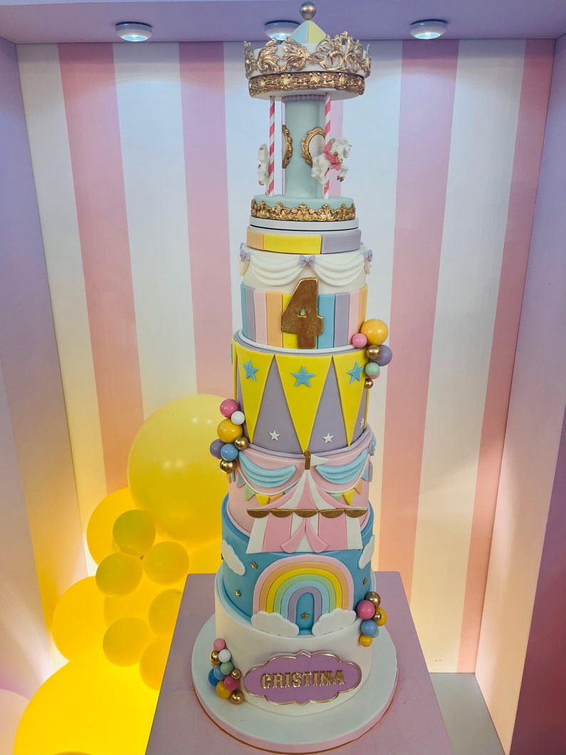 Carousel Cake Topper With Spinning Base - Etsy