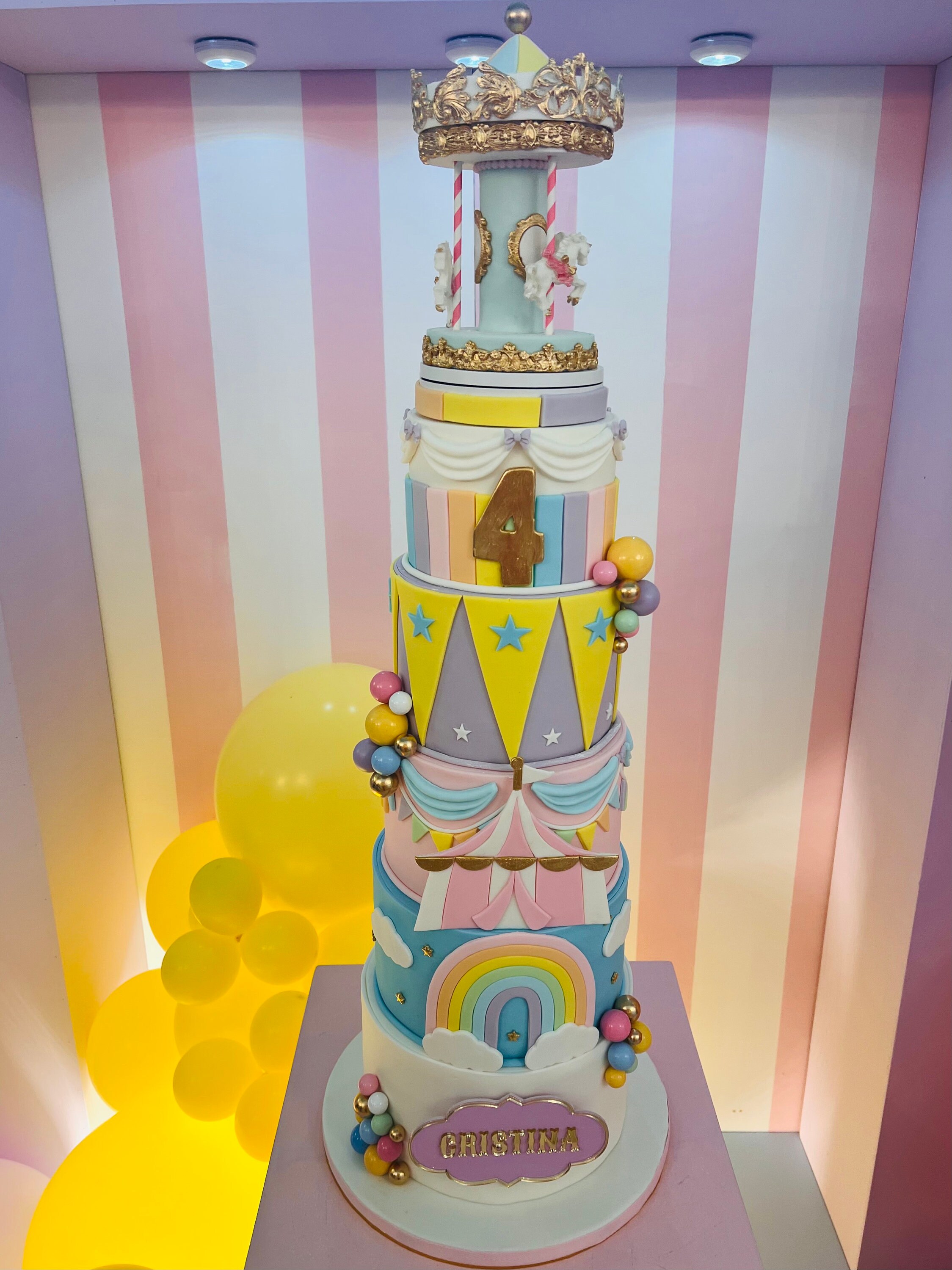Carousel Cake Topper With Spinning Base - Etsy