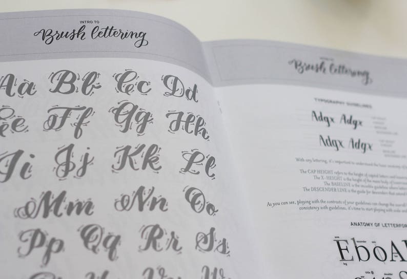 Kit de introducción de letras de pincel Libro de trabajo de - Etsy España