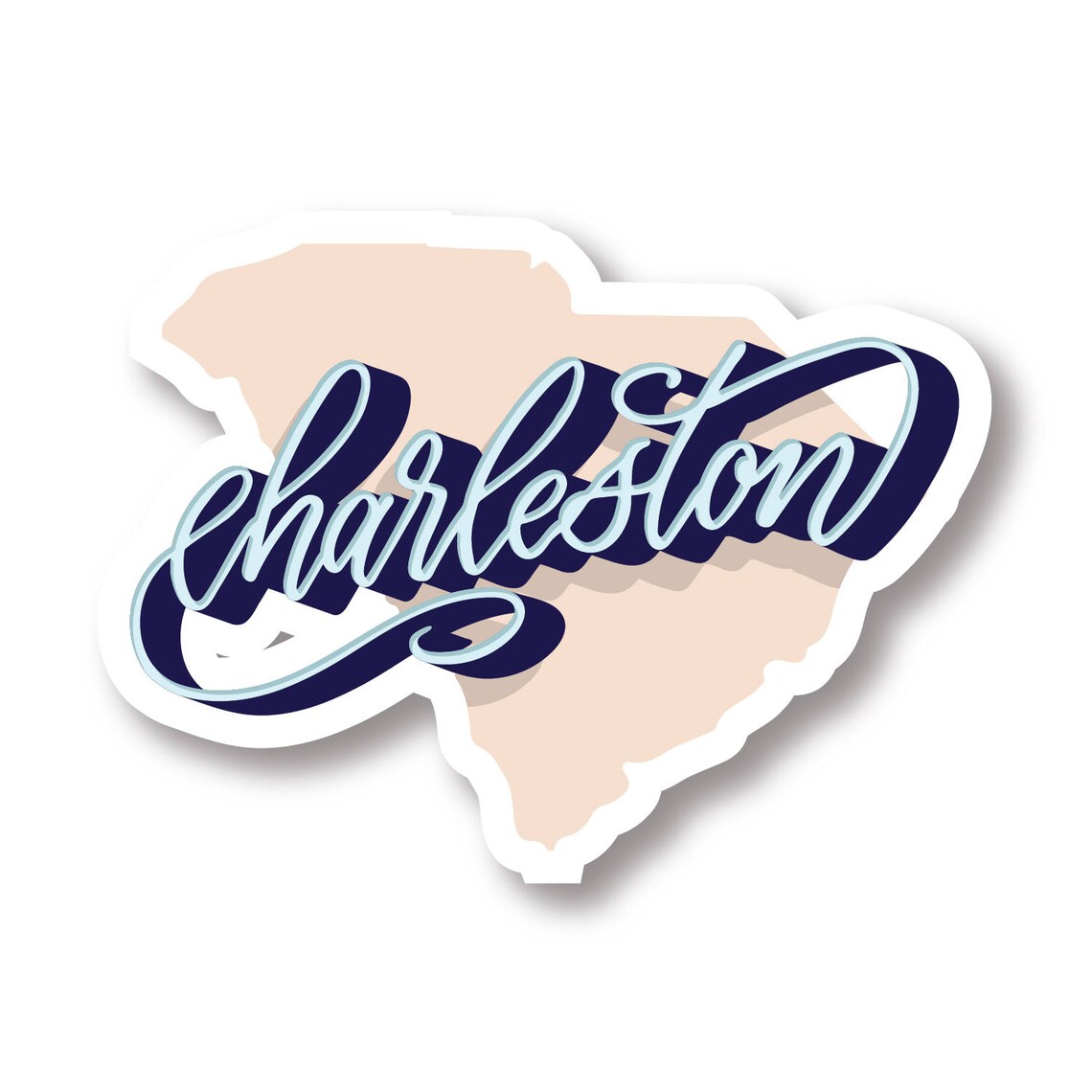 Charleston Vinyl Sticker | Etsy