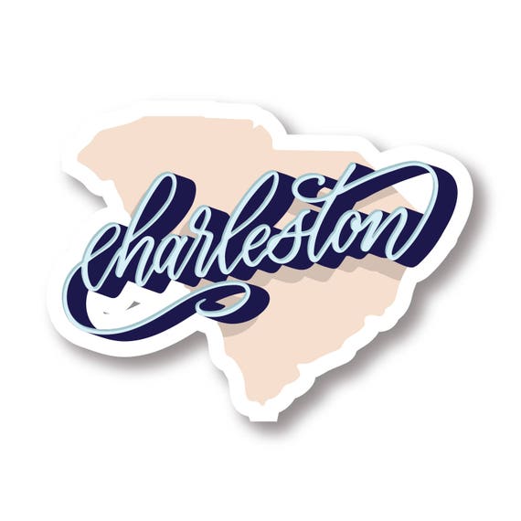 Charleston Vinyl Sticker | Etsy