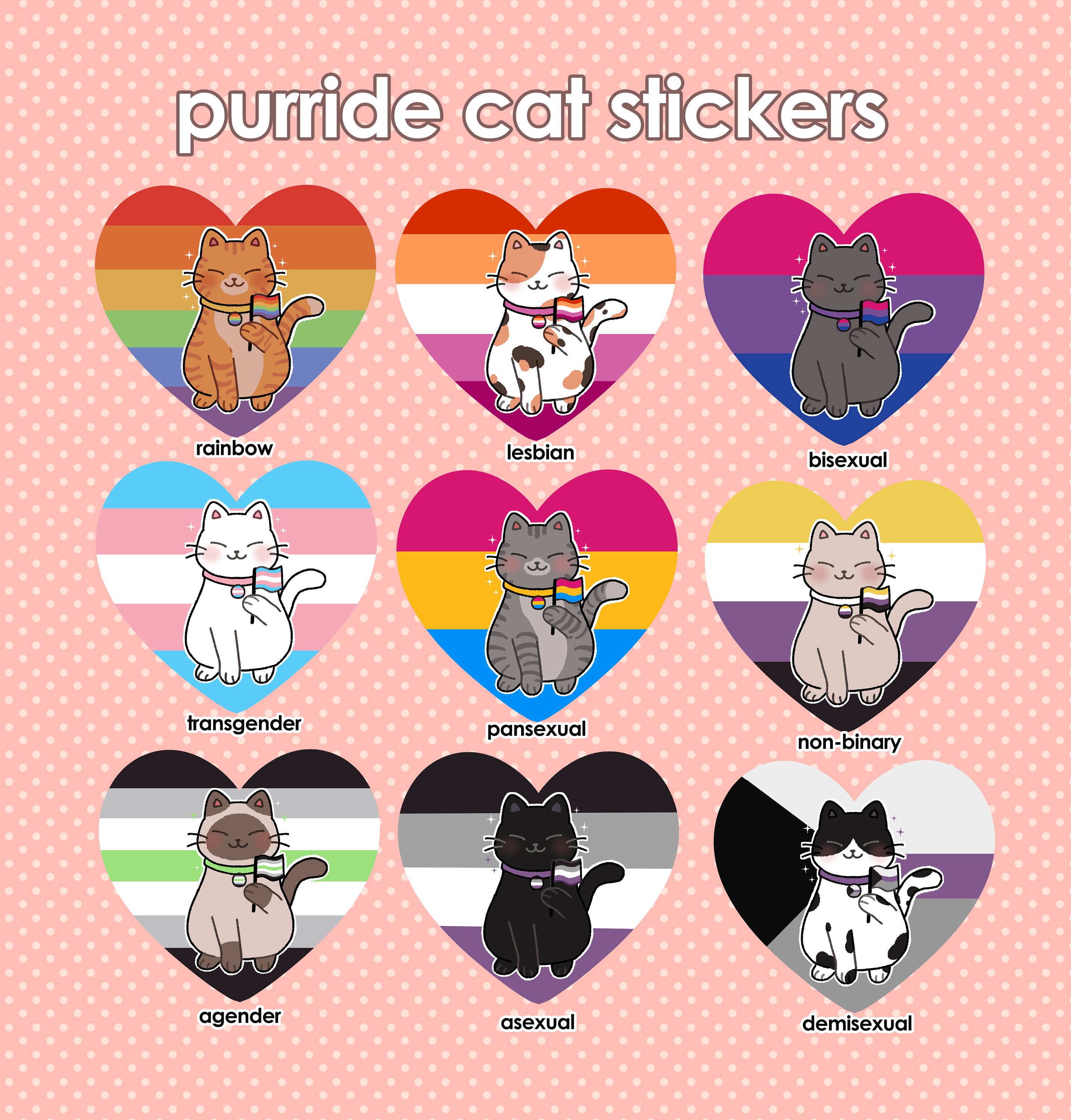 Purr-ide Stickers Pride Cat Vinyl Stickers LGBTQ Gay - Etsy Australia