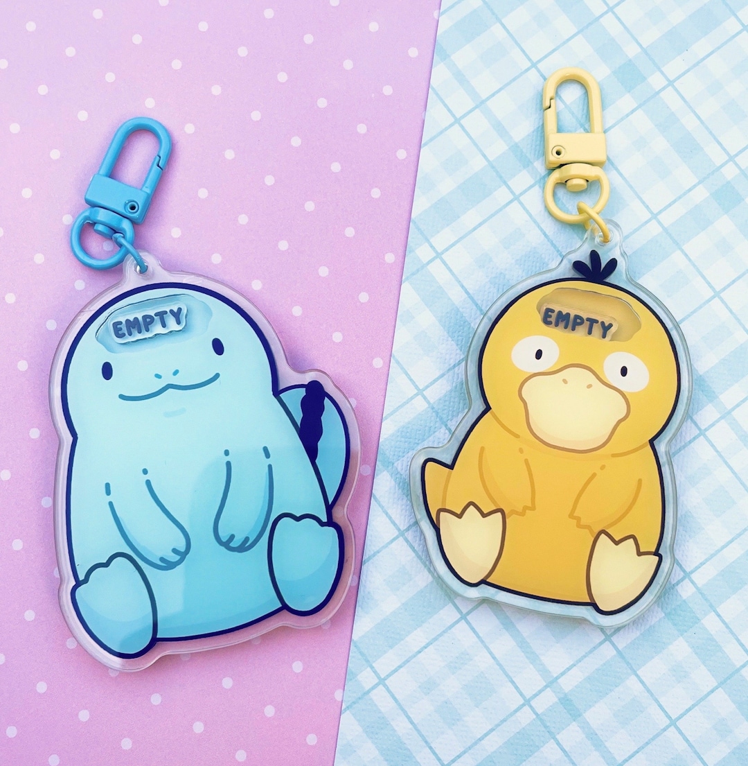 Quagsire Shaker Keychain | Psyduck Shaker Keychain - Etsy