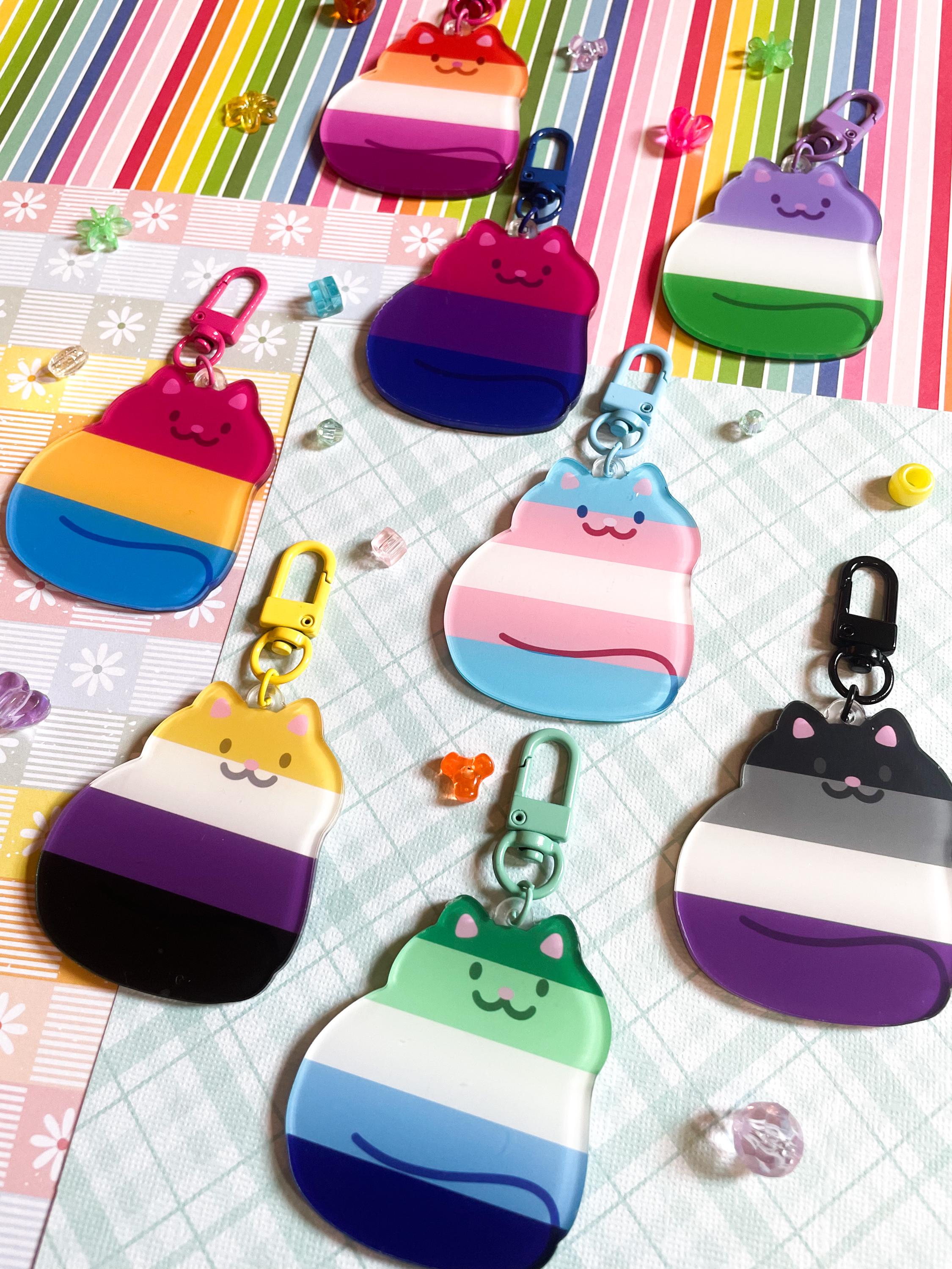 Purr-ide Cat Keychains | Cute Pride Cats | LGBTQ, Gay, Lesbian, Trans ...