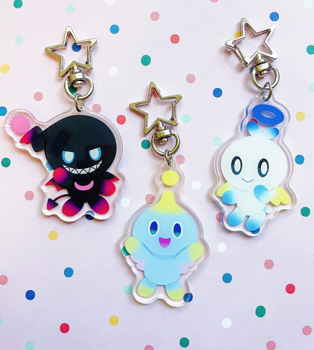 Chao Acrylic Keychains | Hero Chao | Dark Chao - Etsy