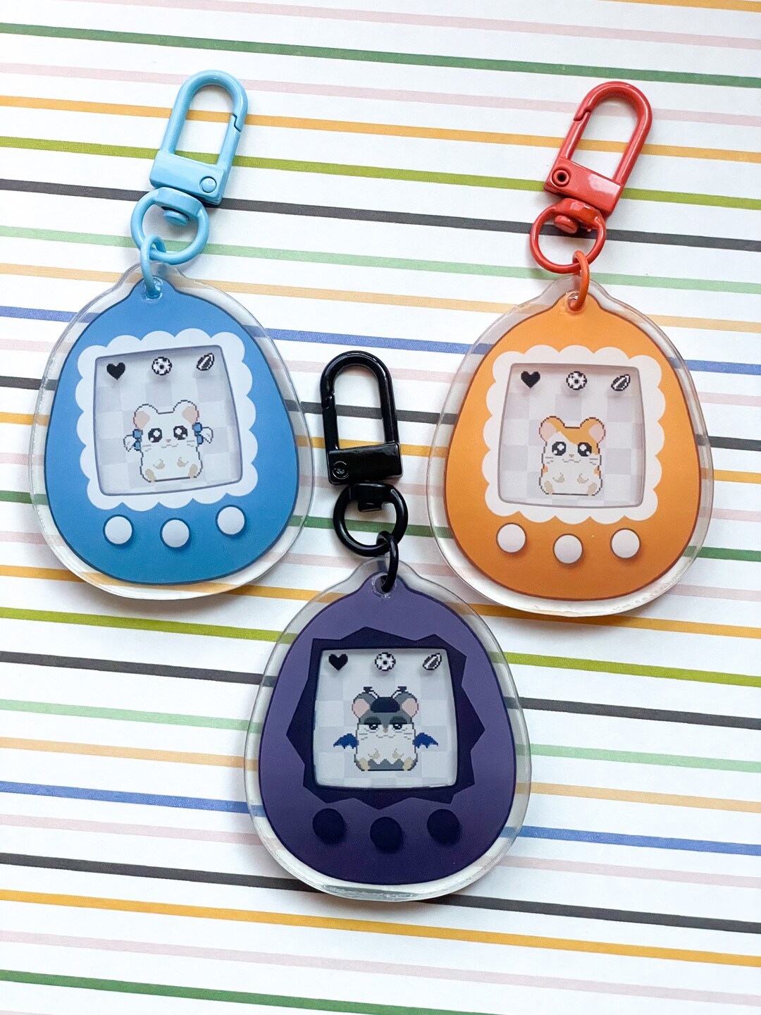 Ham Ham Heartbreak Keychains | Virtual Pet Hamster Keychain - Etsy