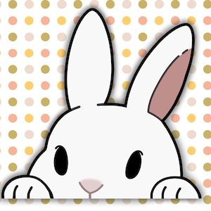 Bunny Peeker Stickers | Dutch Rabbit | Brown Spotted Bunny | White ...