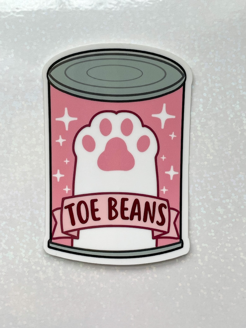 Toe Beans Vinyl Sticker Kawaii Cat Sticker - Etsy