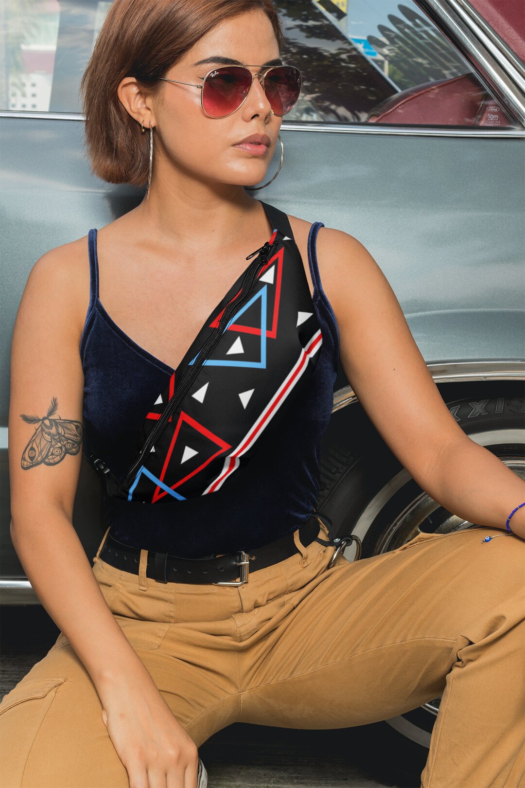 Totally Tubular 80s Triangles Black Red Blue Eighties Retro - Etsy