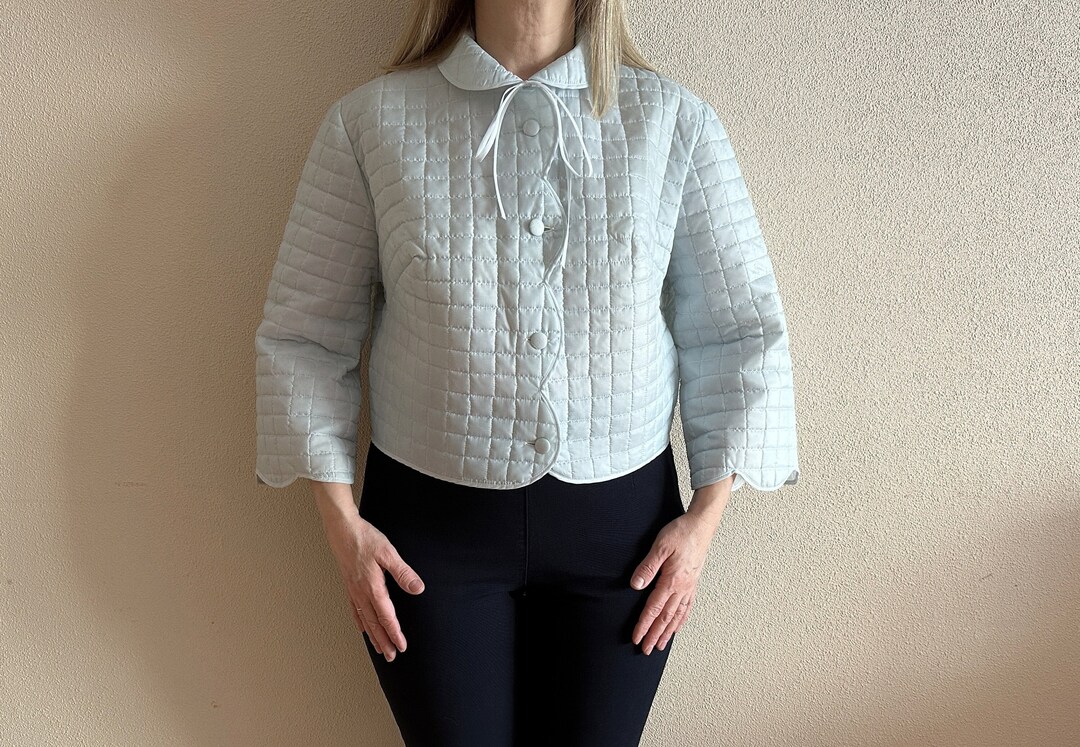 Vintage Quilted Robe Crop Bed Jacket Quilted Diolen Nylon - Etsy