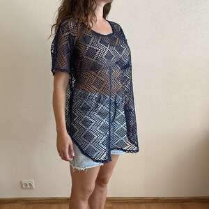 Fish Net Top Women's Top Fishnet Tunic Women Blouse Summer Top Short ...