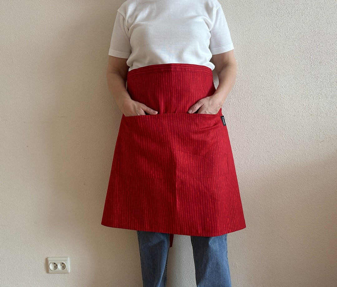 Vintage Finlayson Apron Finnish Design Housewarming Gift Red Cotton ...