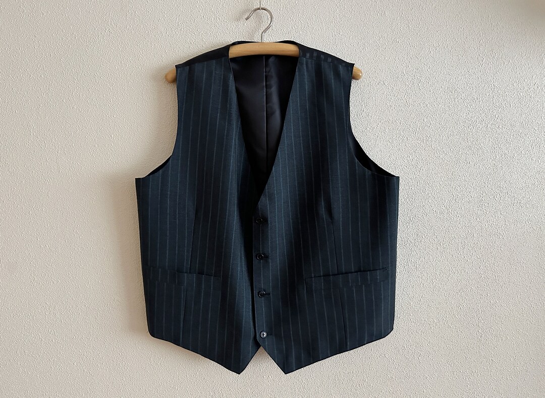 Men's Vest Striped Mens Vest Gentlemen's Waistcoat Formal Fitted ...