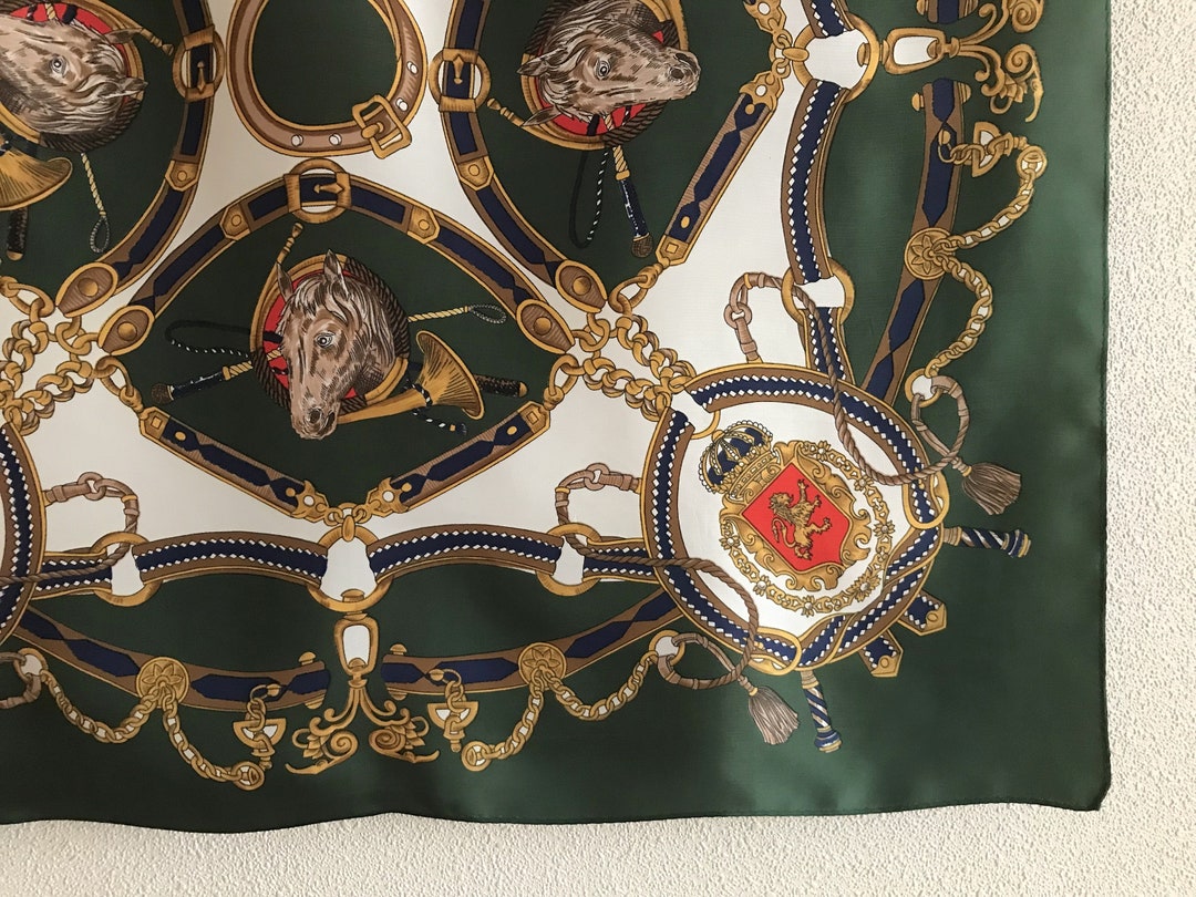 Horse Print Scarf Equestrian Scarf Green Womens Scarves Neck - Etsy