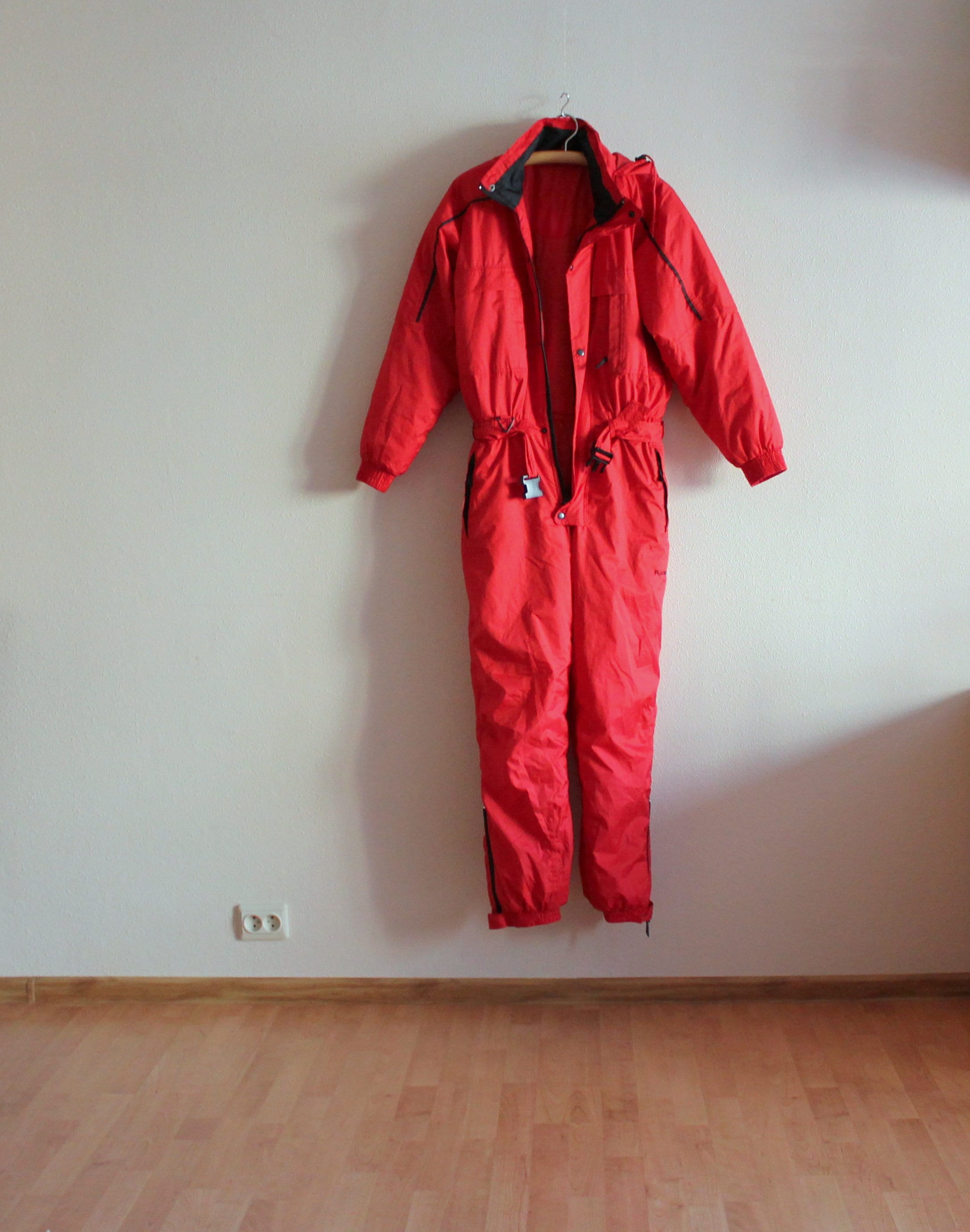 Red Ski Suit Red Overall Sportful Vintage Jumpsuit Retro Cross - Etsy