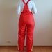 Red Ski Pants Vintage Ski Pants One Piece Ski Suit Retro Overalls ...
